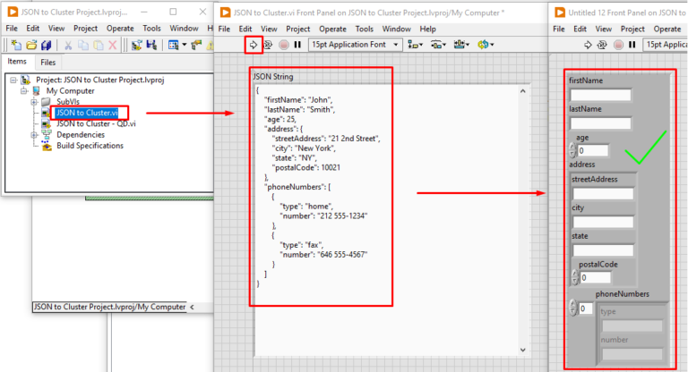 LabVIEW Quick Drop - JSON to Cluster - Kreiseder IT Services